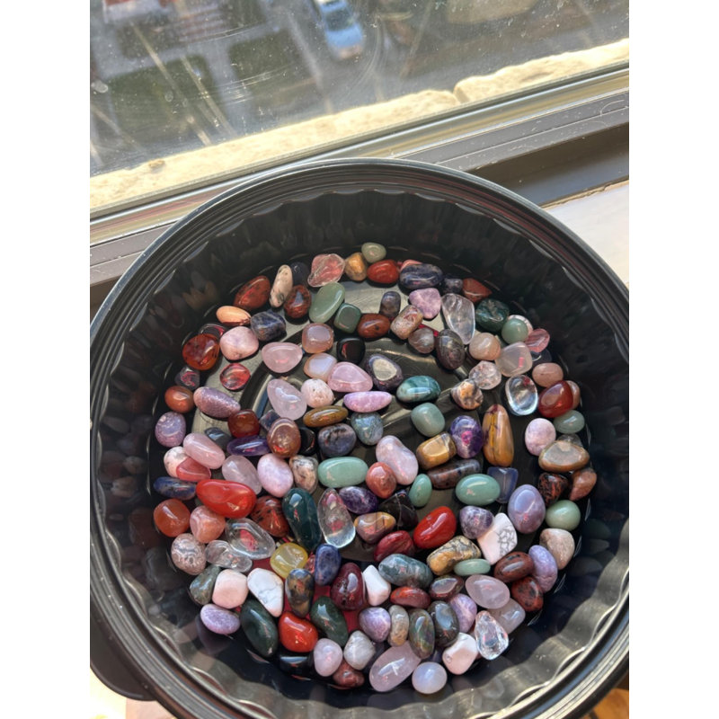 Everly Quinn 72 Pcs Polished Multicolor Crystal Stone Set,Home Decor | Wayfair